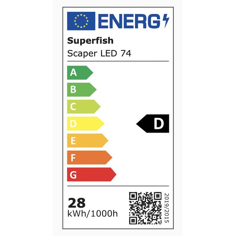 Rampe Scaper Led 74 éclairage pour aquarium de 55 à 74 cm