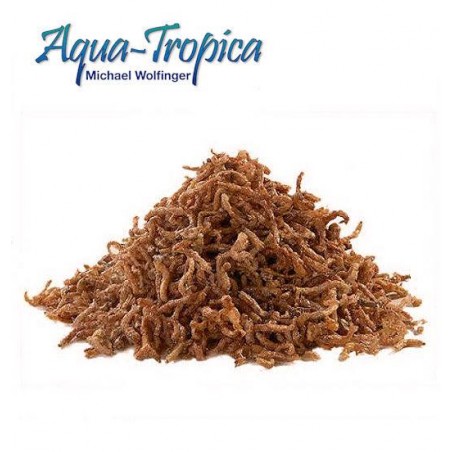 Vers de vase rouge lyophilisés pour poisson d'aquarium